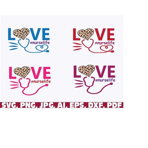 Nurse Svg Png Nurse Life Heart Leopard Svg Png Nurse Subli Inspire Uplift