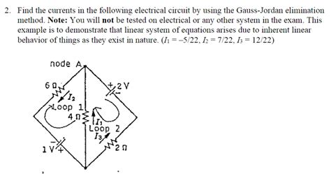 Solved Find The Currents In The Following Electrical Circuit Chegg
