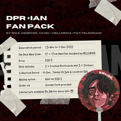 Dpr Ian Fan Pack Regime Tour Sg Hobbies And Toys Memorabilia