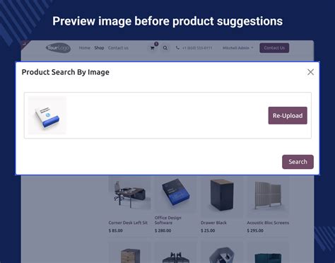 Odoo Website Product Image Search WebKul