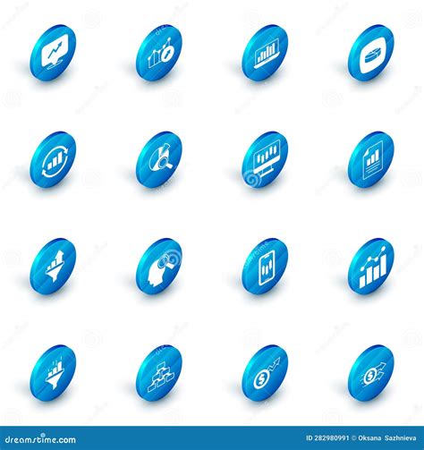 Set Financial Growth Laptop With Graph Chart Pie Infographic Graph Sales Funnel Search Data