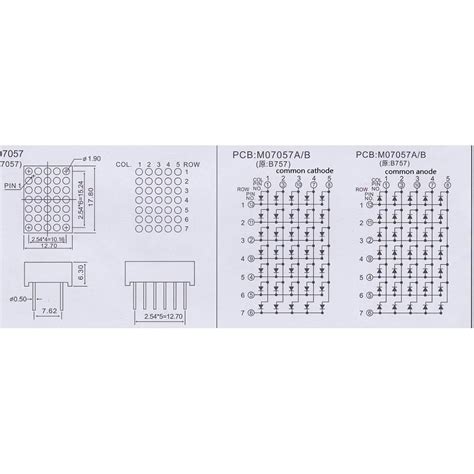 Cc And Ca 5x7 Dot Matrix Led Display 19mm 5x7 Led Matrix Led Display