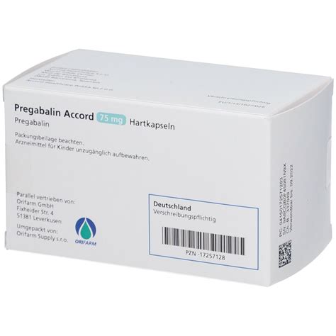 Pregabalin Accord 75 Mg 100 St Mit Dem E Rezept Kaufen Shop Apotheke
