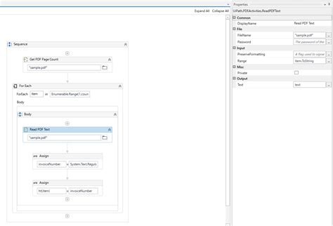 how to get information on each page of pdf activities uipath