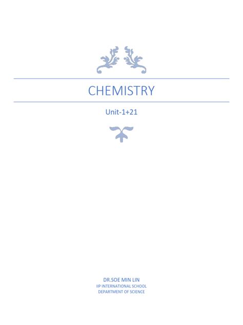 Unit 1 Updated Note Dr Sml Pdf Gases Solubility