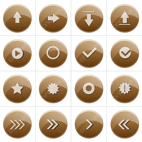 Ppt Light Quasi Object Button Crystal Texture Icon Button Button Guidelines Brown Png