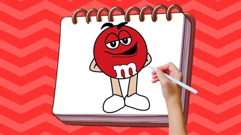 Draw The Red Mandm Character Like A Pro Youtube