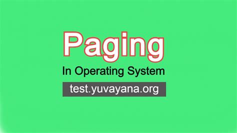 Paging In Operating System Mcq Quiz