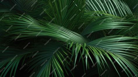 Premium Ai Image Tropical Forest Leaf Plants Pattern Background