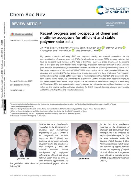 Pdf Recent Progress And Prospects Of Dimer And Multimer Acceptors For