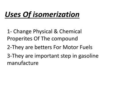 Reactions Of Isomerization Of N Butane Ppt