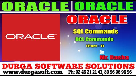 Oracle Tutorial Oraclesql Commands Dcl Commands Part 1 By Basha