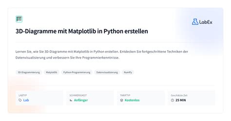 3d Diagrammierung Mit Matplotlib Python Programmierung Labex