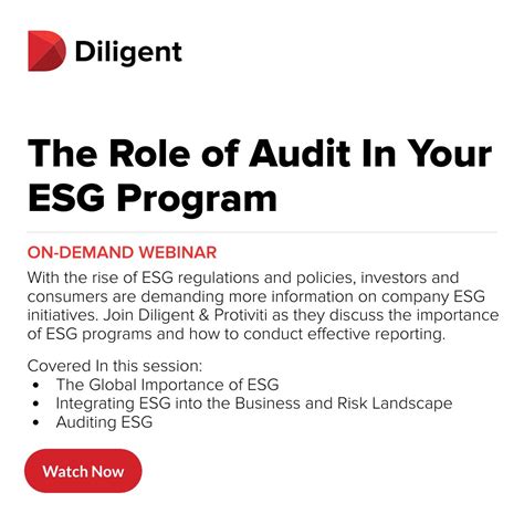 Diligent On Linkedin On Demand The Importance Of Esg In Internal Audit