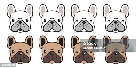 개 벡터 프랑스 불독 아이콘 머리 만화 캐릭터 강아지 로고 일러스트 화이트 브라운 프렌치불도그에 대한 스톡 벡터 아트 및 기타 이미지 프렌치불도그 강아지 뼈다귀