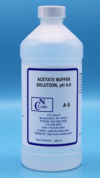 Acetate Buffer PH APHA For Chlorine A A NC Labs Products
