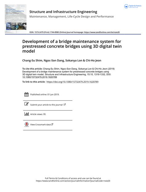 Pdf Development Of A Bridge Maintenance System For Prestressed Concrete Bridges Using 3d