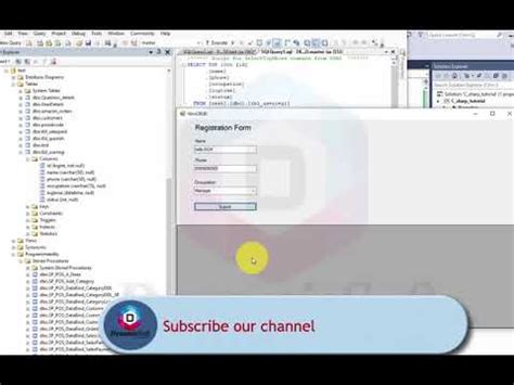 CRUD operations using C# and SQL Server - Insert | Delete | Update | Select - tutorial-3 - YouTube