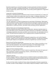 Dynamic Programming Docx Dynamic Programming Is A Powerful Paradigm For Solving Optimization