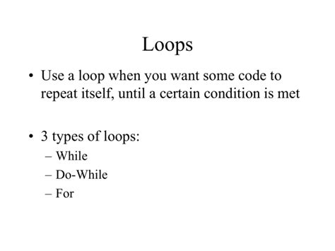 Loops