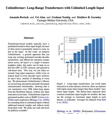 Ak On Twitter Unlimiformer Long Range Transformers With Unlimited Length Input Demonstrate