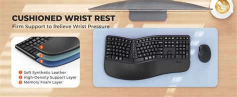 Meetion Ergonomic Wireless Keyboard And Mouse Ergo Keyboard With Vertical Mouse