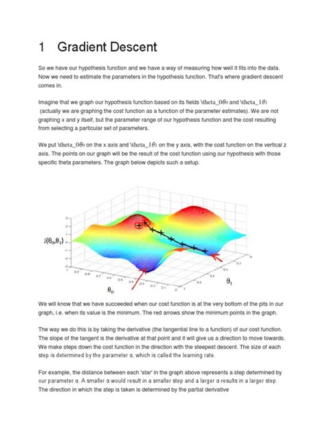 gradient descent pdf mathematical optimization derivative
