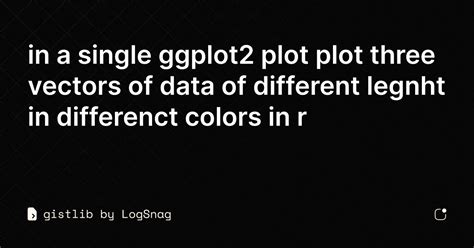 Gistlib In A Single Ggplot2 Plot Plot Three Vectors Of Data Of