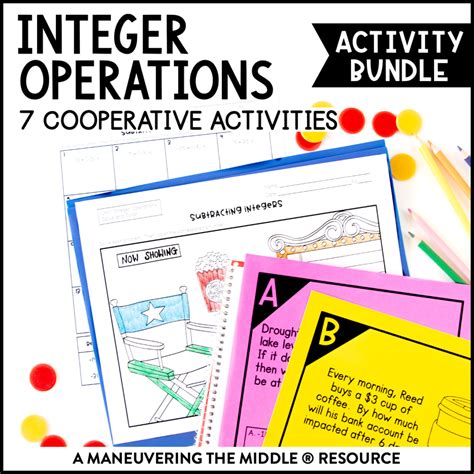 integer operations activity bundle maneuvering the middle