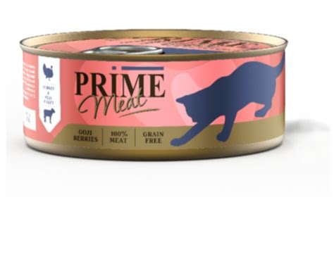 Корм для кошек Prime Meat Консервированный Индейка с телятиной, филе в ...