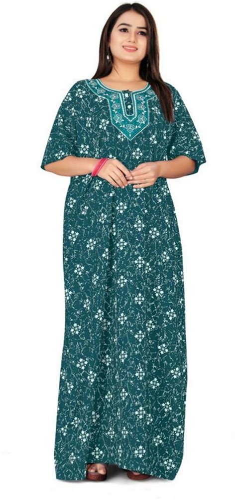 Buy Hautelook Fancyflwrwithdotgalaflwr Printed Nighty Rama 4xl