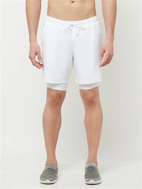 Buy Mens Phone Pocket Sports Shorts Online White Truerevo™