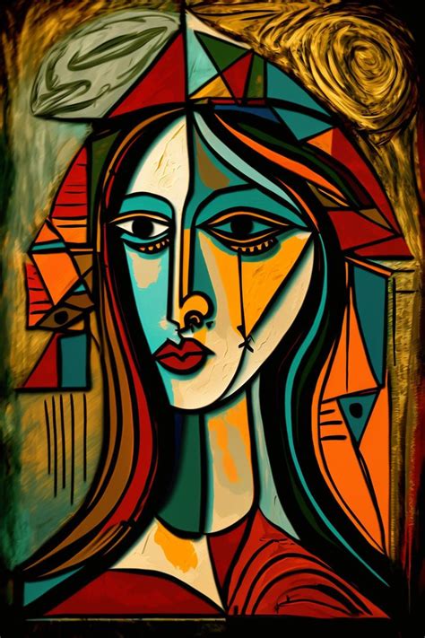 Geometric Abstract Art Digital Download Print Pablo Picasso Style Art