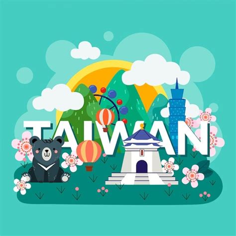 Vibrant Taiwanese Landscape With Iconic Landmarks Jiffy Designs