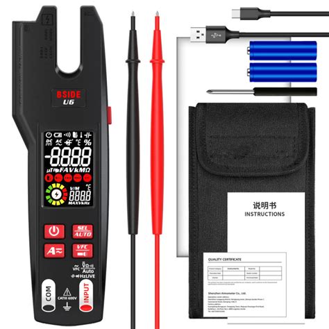 Bside U6 Lcd Display Multimeter 9999 Count Ture Rms Auto Range 200a