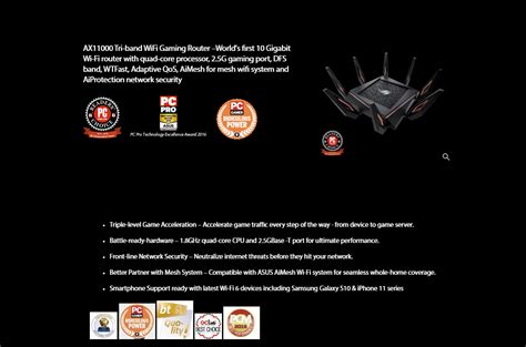 Netcodex Ph Asus Rog Rapture Wifi Gaming Router Gt Ax Tri Band Gigabit Wireless