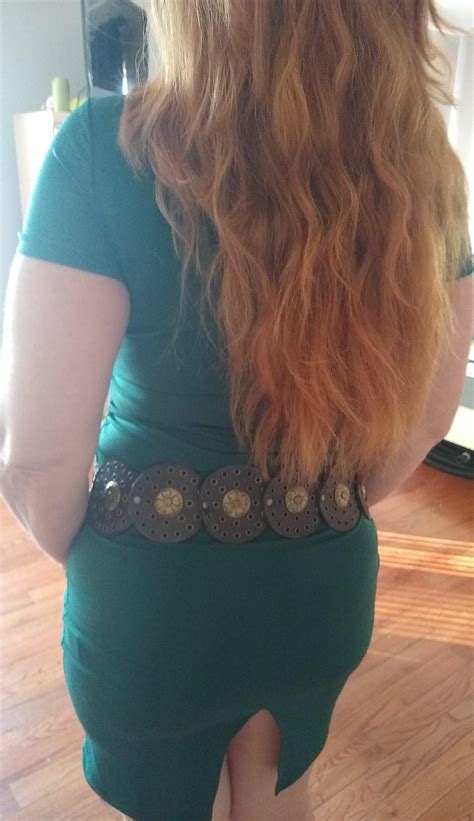 My Hot Wifes First Rear Pose Showing You Guys Her Long Red Hair And A