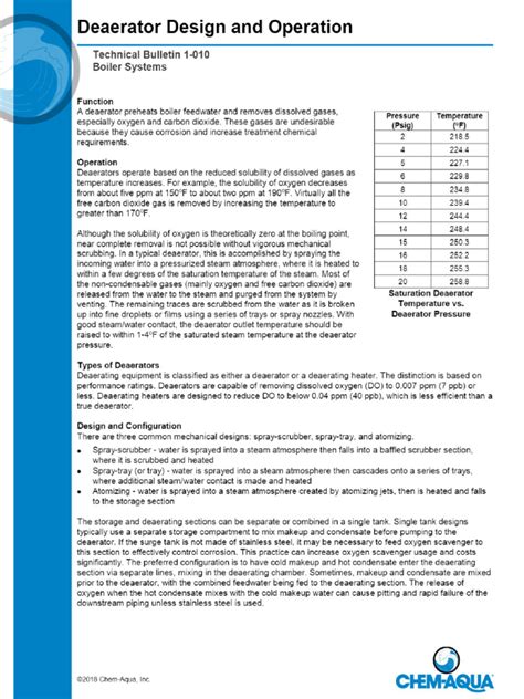 Deaerator Design And Operation Pdf
