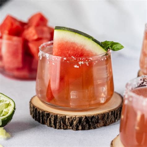 The Best Watermelon Basil Margarita Toshis Table Toshis Table