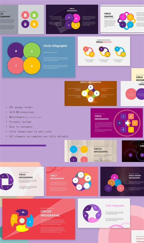 Ppt Of Simple Circle Infographic Pptx Wps Free Templates