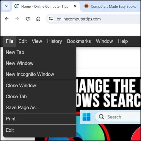 Add A Menu Toolbar To Google Chrome Or Microsoft Edge Online Computer Tips