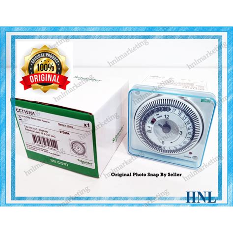 Schneider Timer Cct15101 24h 16a Analogue Time Switch Timer With