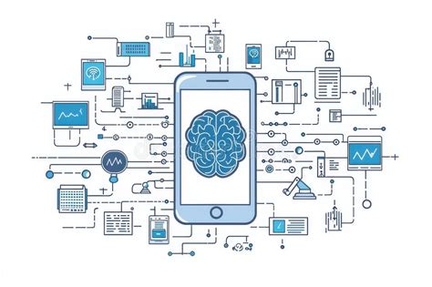 Illustration Of Artificial Intelligence And Mobile Application