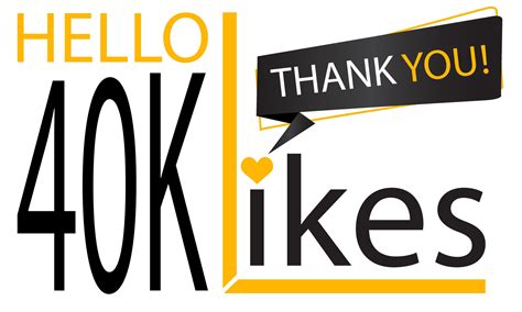 Thanks 40k Design Likes Celebrating 40000 Or Forty Thousand Likes Vector Illustration