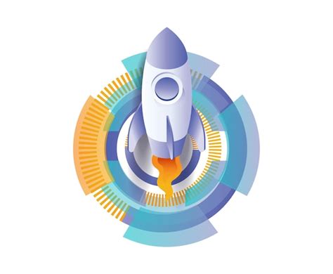 Premium Vector Launching Rocket Navigation Buttons