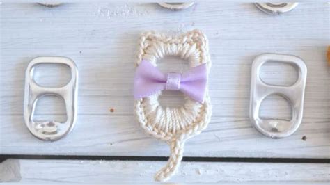 Crochet Soda Tab Cat Crochet With Soda Tabs Crochet Pull Tab Cat
