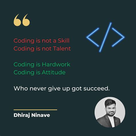 Dhiraj Ninave 🧑‍💻 On Linkedin Coding Programming Life Attitude