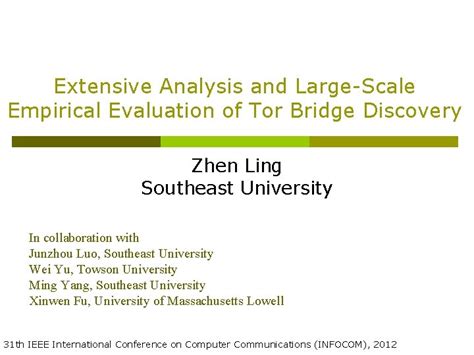 Extensive Analysis And Largescale Empirical Evaluation Of Tor