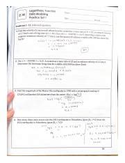 Logarithmic Function Data Modeling Practice Set Problem Solving Course Hero