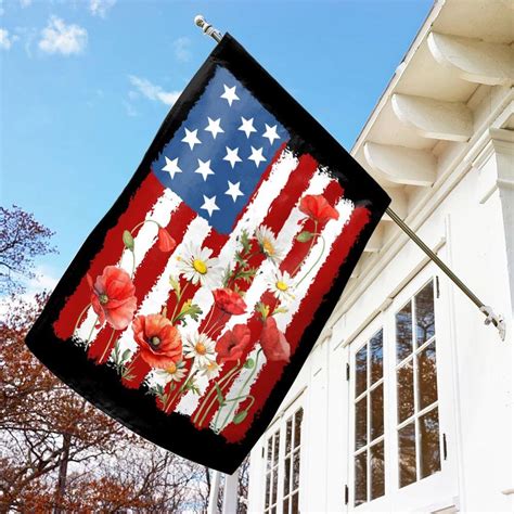 Happy 4th Of July House Flag Patriotic Red White Blue Happy Birthday